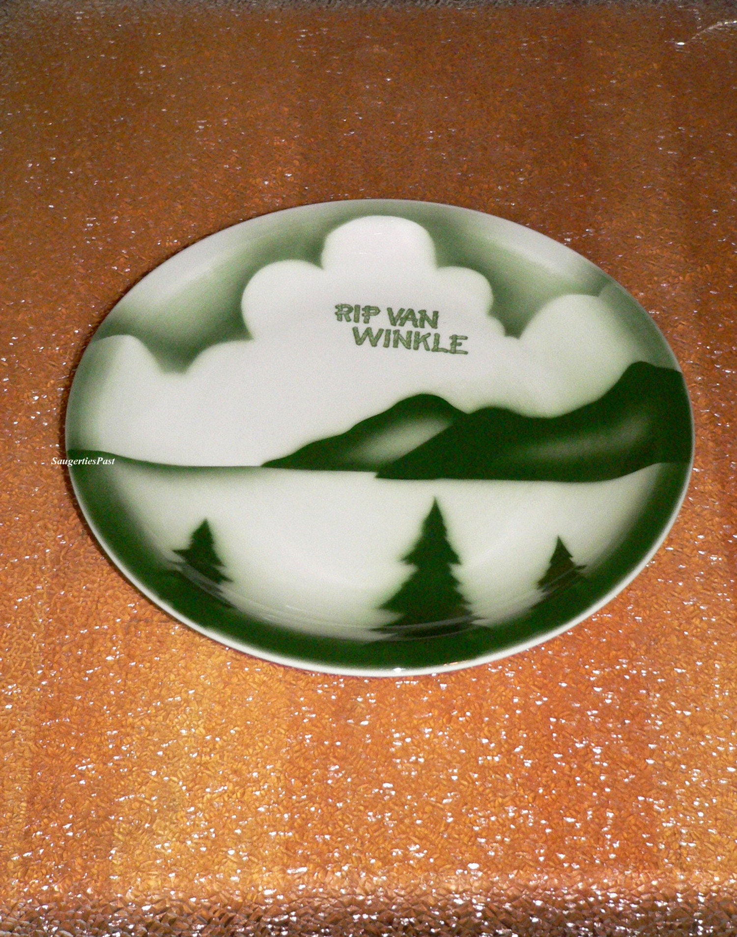 Rip Van Winkle Airbrushed Heavy Duty Dinner Plate Pines and Mountains ...