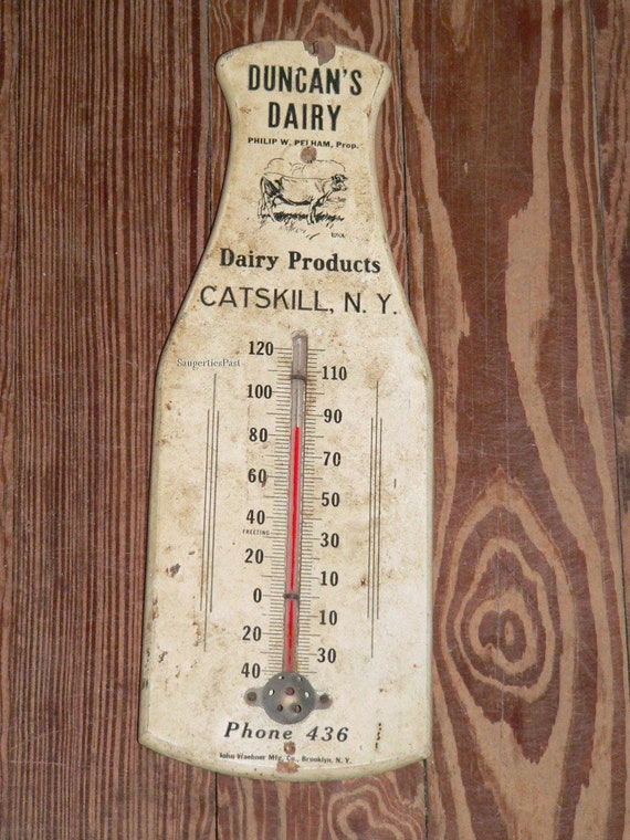 Antique Wooden Milk Bottle Shape Thermometer Duncan's - Etsy