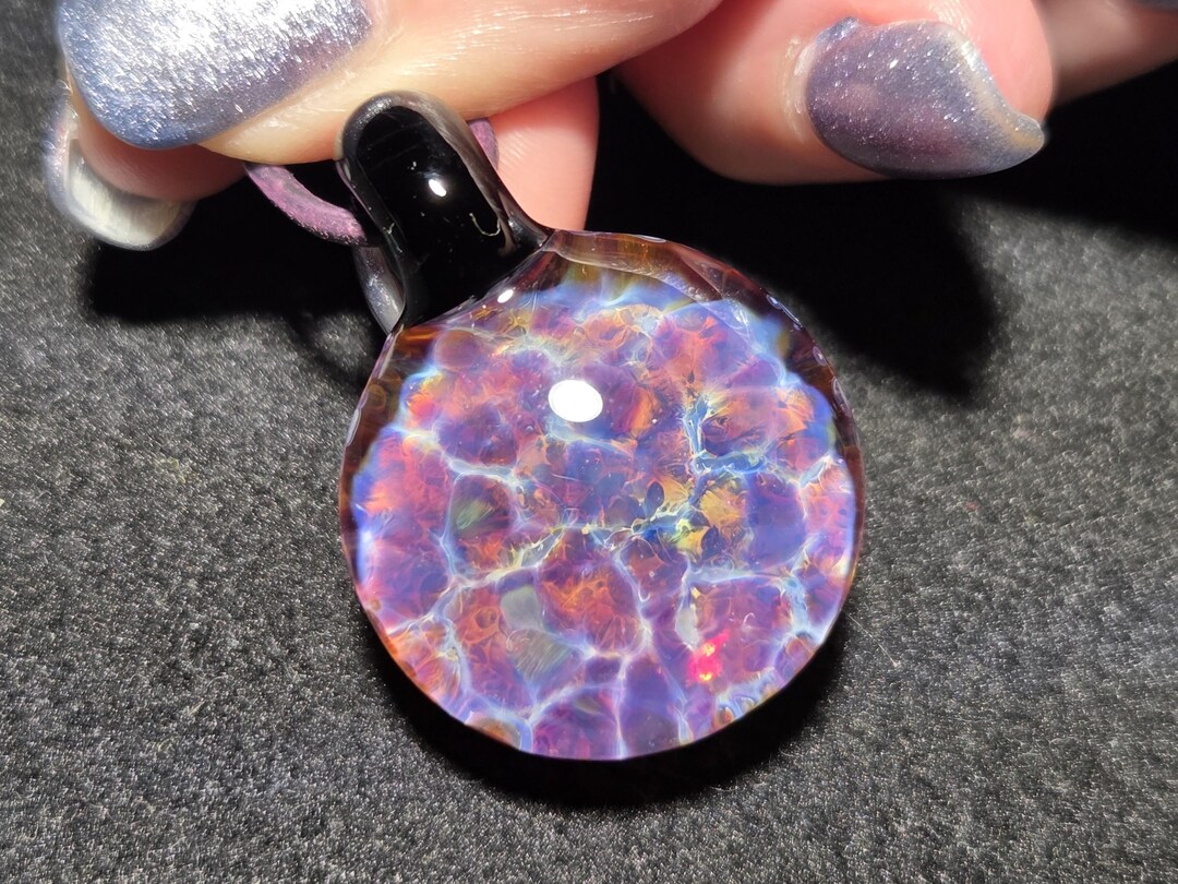 Borosilicate Implosion Pendant, Hand Blown Glass Frit Implosion ...