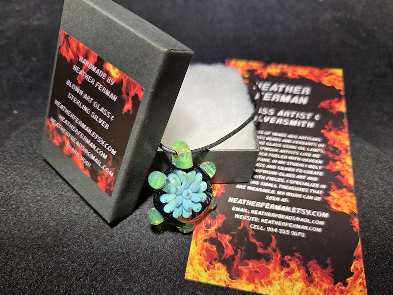Hand Blown Glass Jewelry. Heady Boro Implosion Pendant Necklace With ...