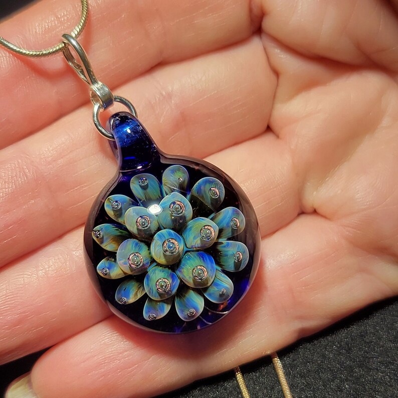 Implosion Pendant Handmade Art Glass Borosilicate Necklace - Etsy