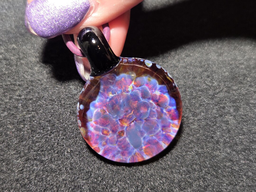 Borosilicate Implosion Pendant, Hand Blown Glass Frit Implosion ...