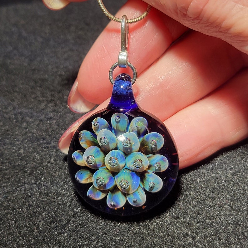 Implosion Pendant Handmade Art Glass Borosilicate Necklace - Etsy