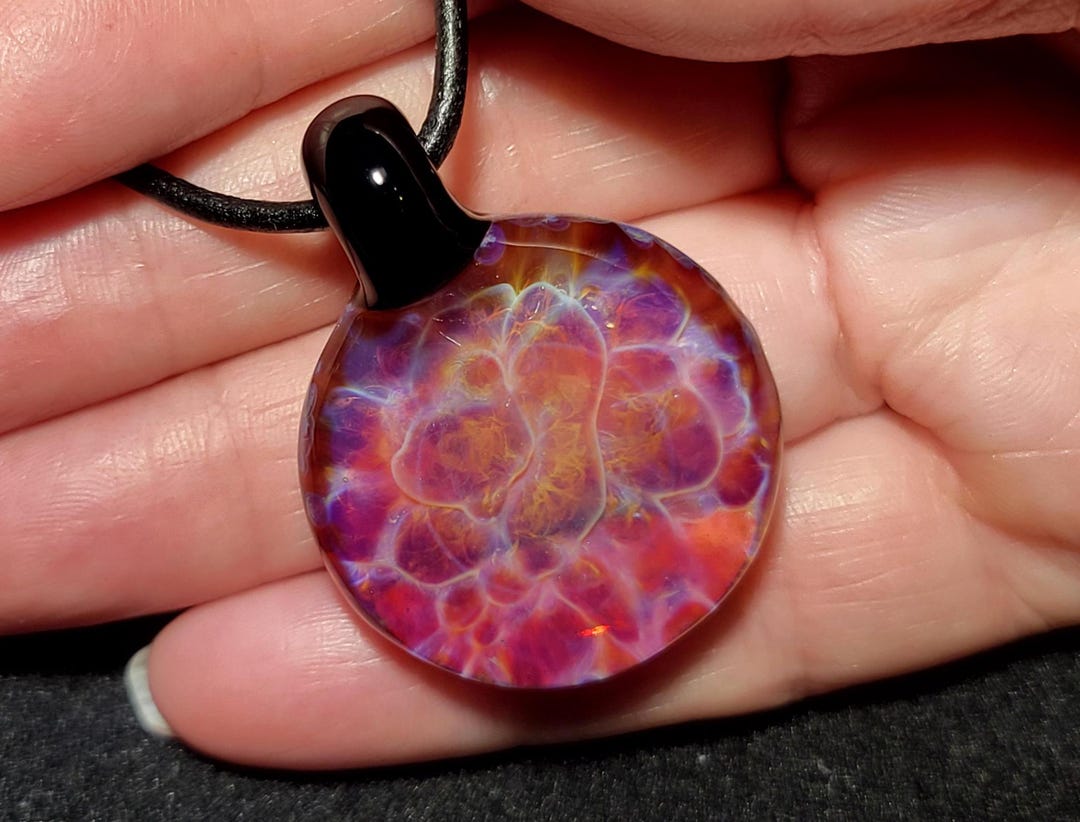Borosilicate Implosion Pendant, Hand Blown Glass Frit Implosion ...