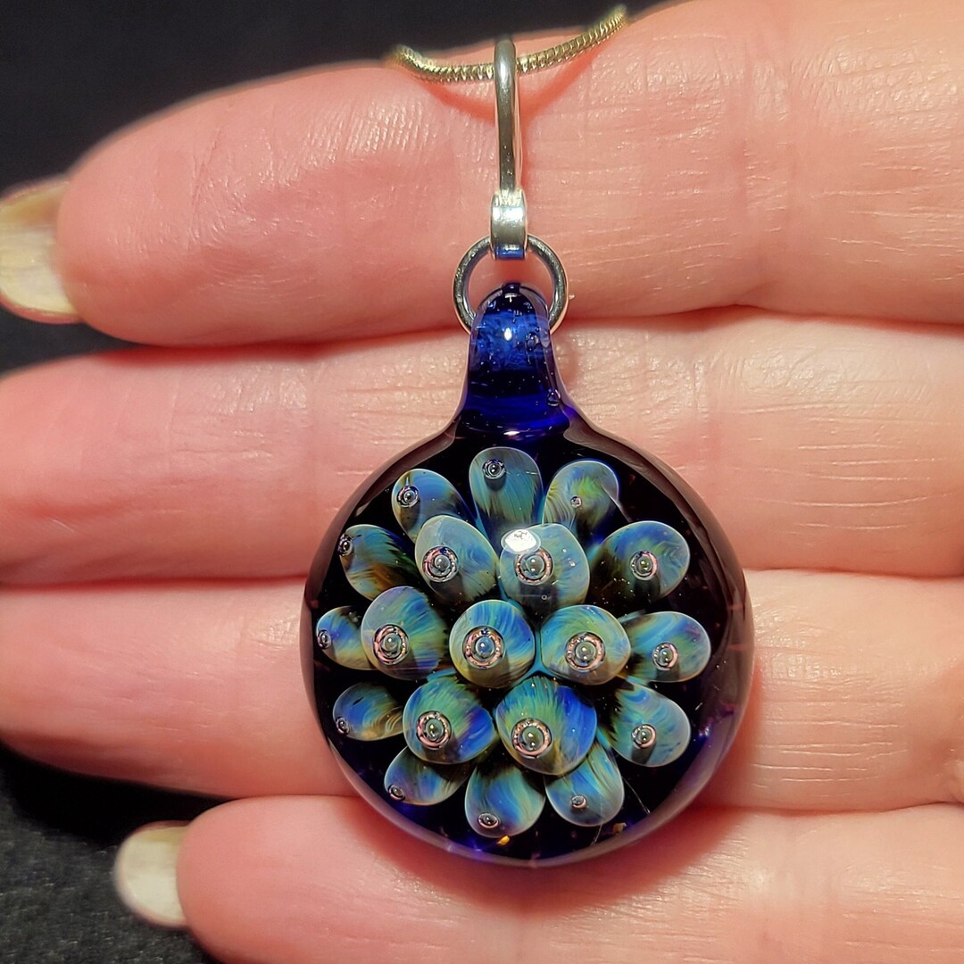 Implosion Pendant Handmade Art Glass Borosilicate Necklace - Etsy
