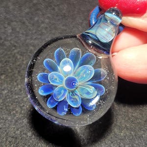 Color Changing Implosion Pendant, Hand Blown Glass in Mesmerizing ...
