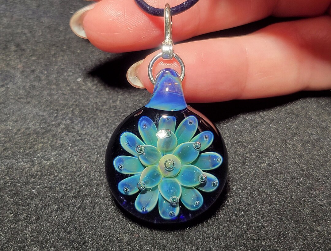 Implosion Pendant, Handmade Art Glass Borosilicate Necklace With ...