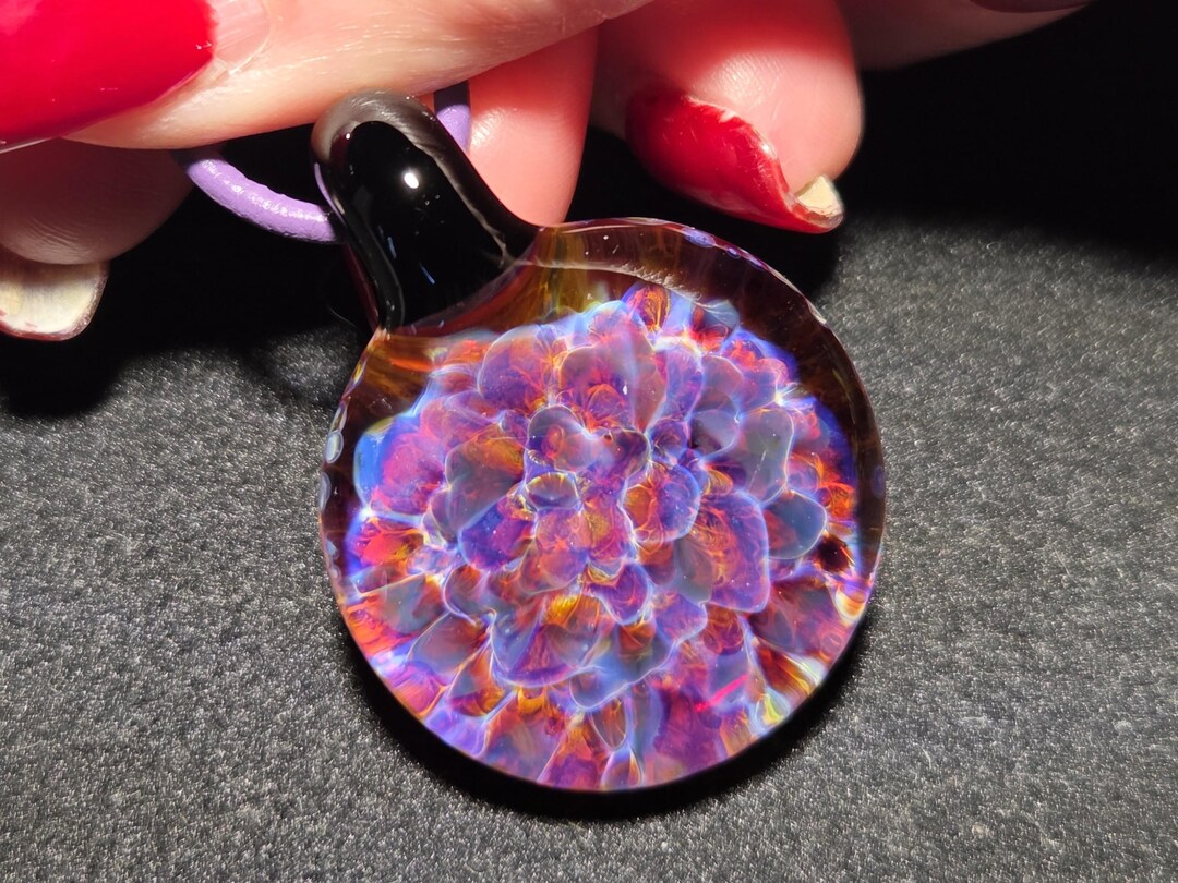 Borosilicate Implosion Pendant, Hand Blown Glass Frit Implosion ...