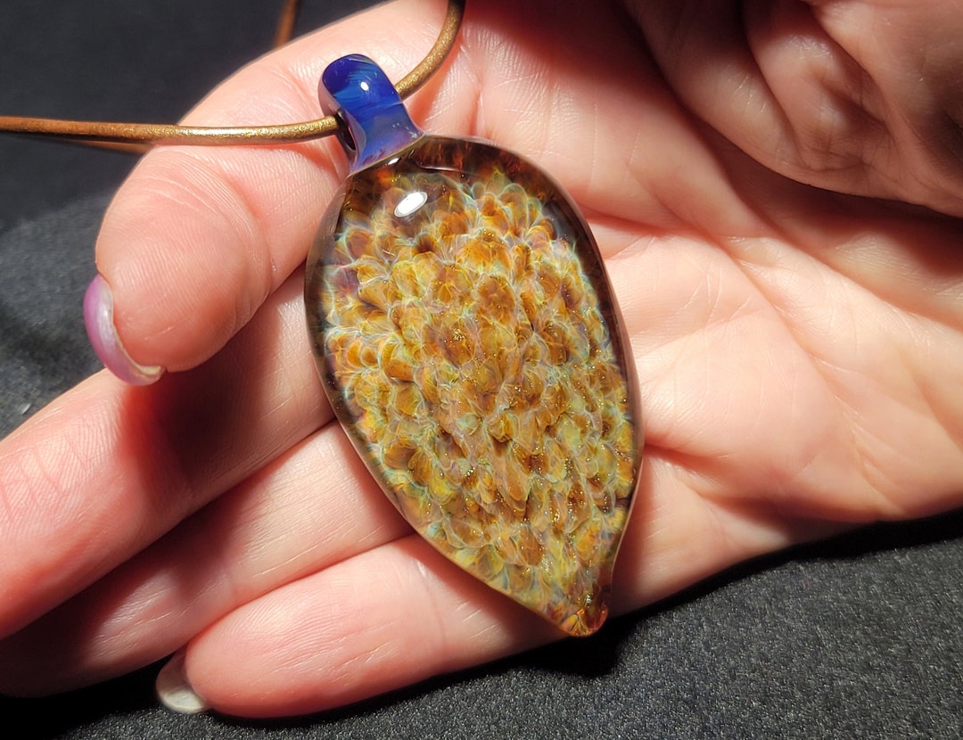 Chunky Implosion Pendant Necklace Handmade in Borosilicate Glass, Makes ...