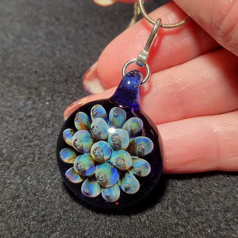 Implosion Pendant Handmade Art Glass Borosilicate Necklace - Etsy