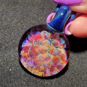 Borosilicate Implosion Pendant, Hand Blown Glass Frit Implosion ...