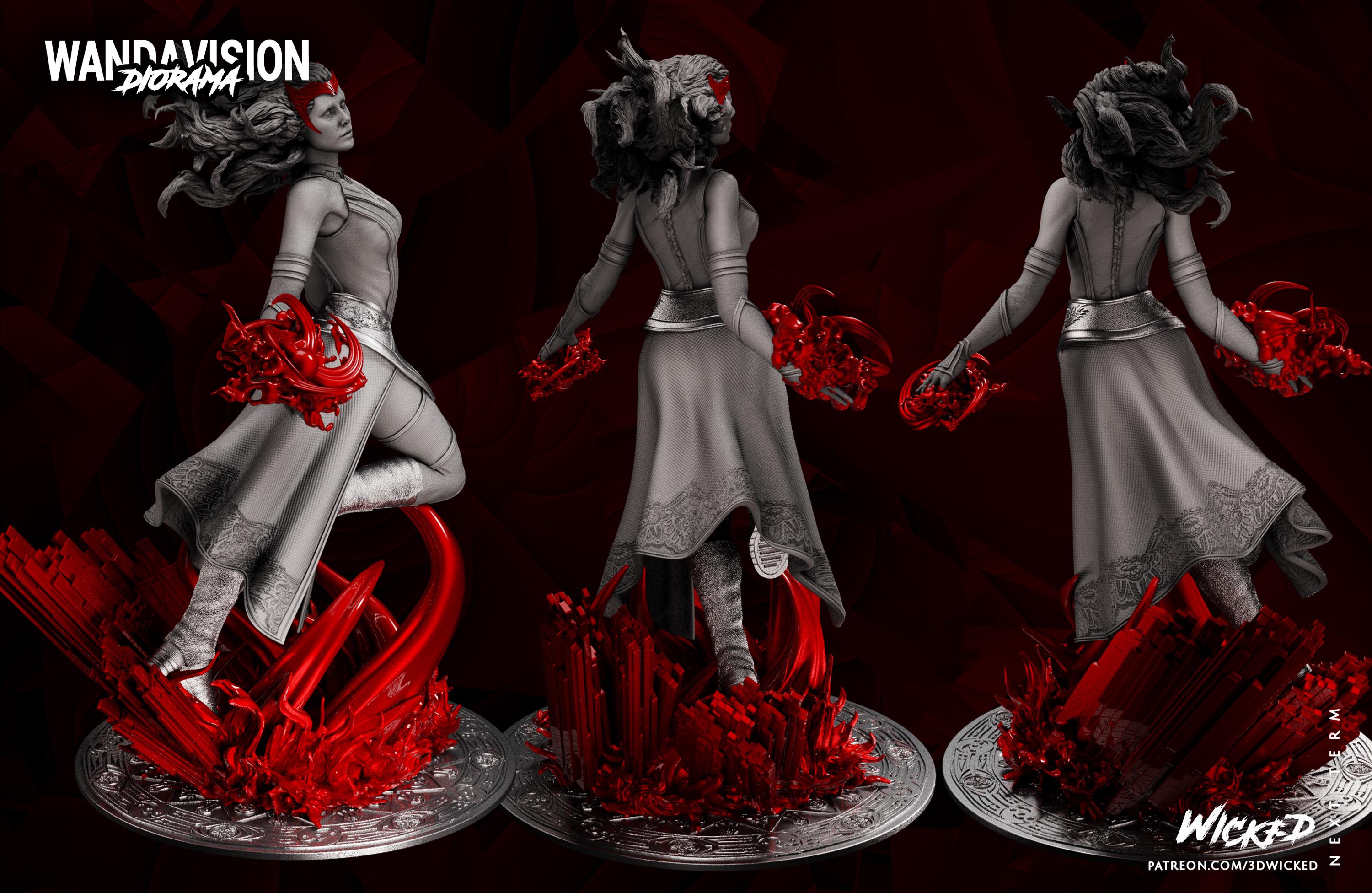 3D Wanda Maximoff Figure - Etsy