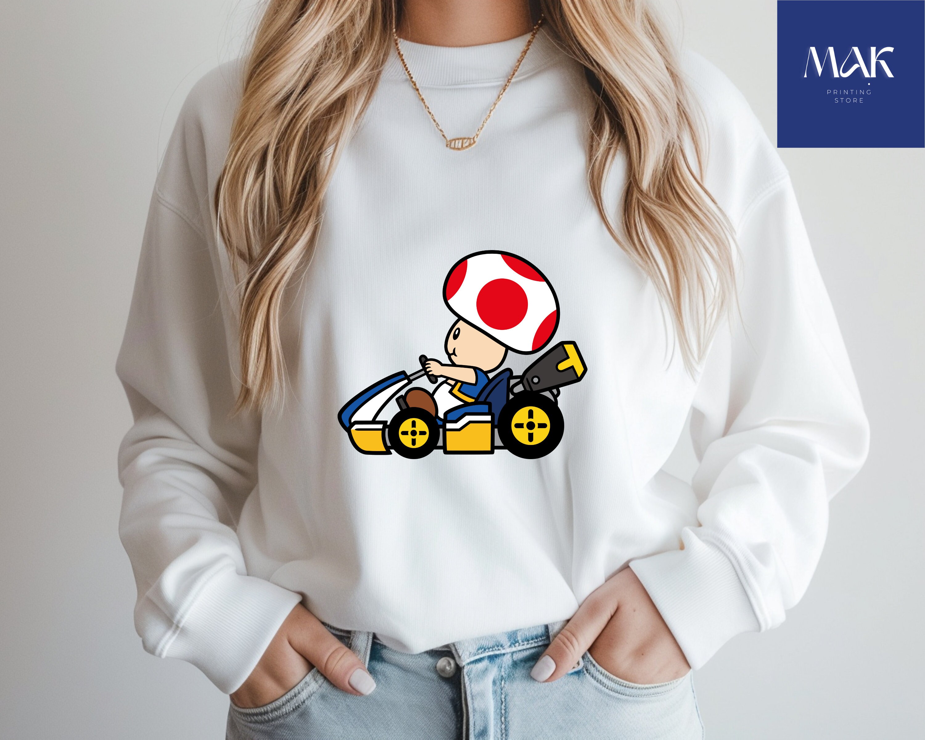Super Mario Character Sweatshirt,mario Kart Sweatshirt,super Mario ...