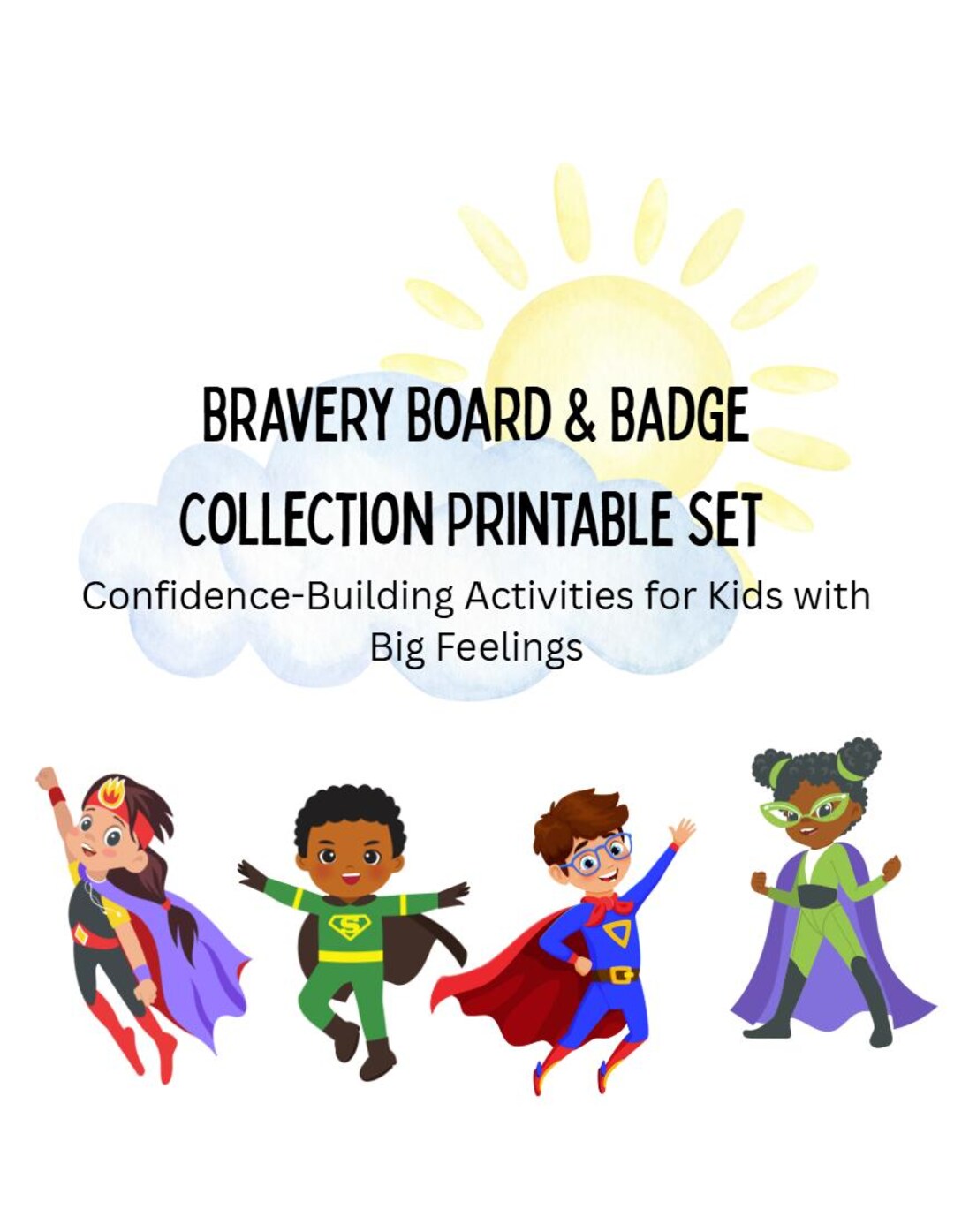 Bravery Board & Badge Collection Printable Set | Confidence-building ...