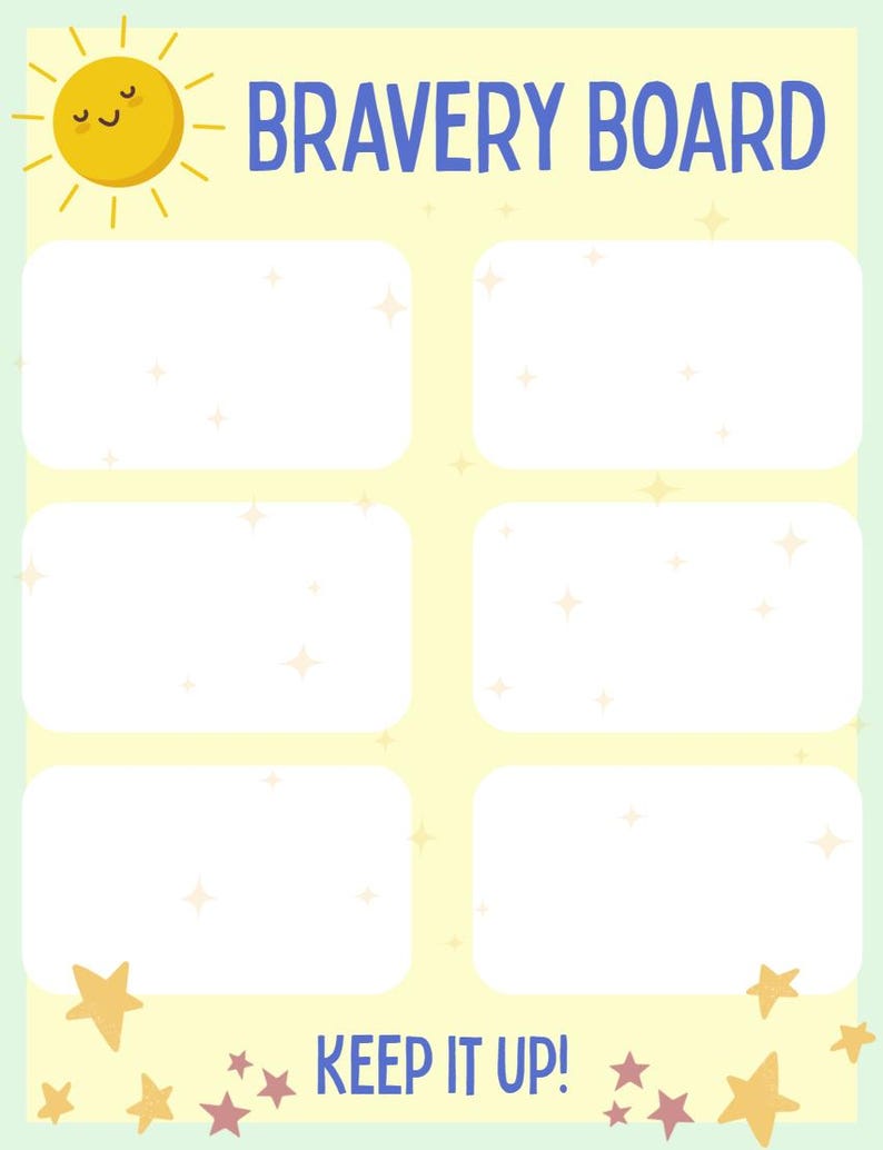 Bravery Board & Badge Collection Printable Set | Confidence-building ...