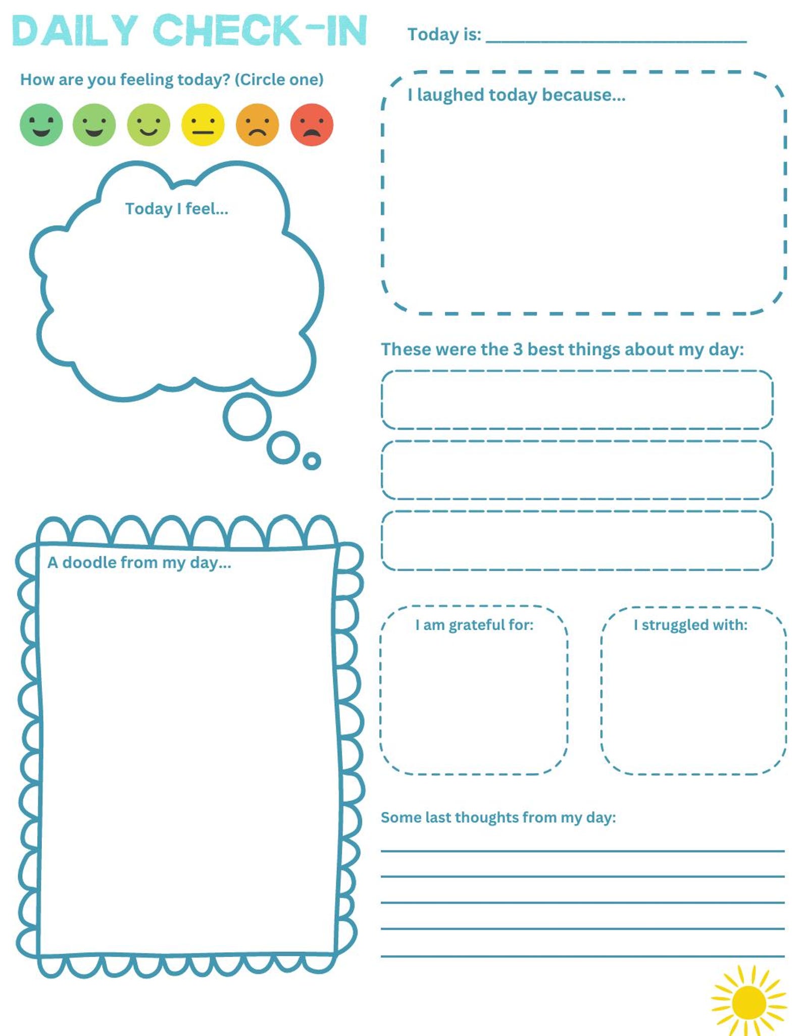 Calm and Brave Printable Journal for Kids - Etsy