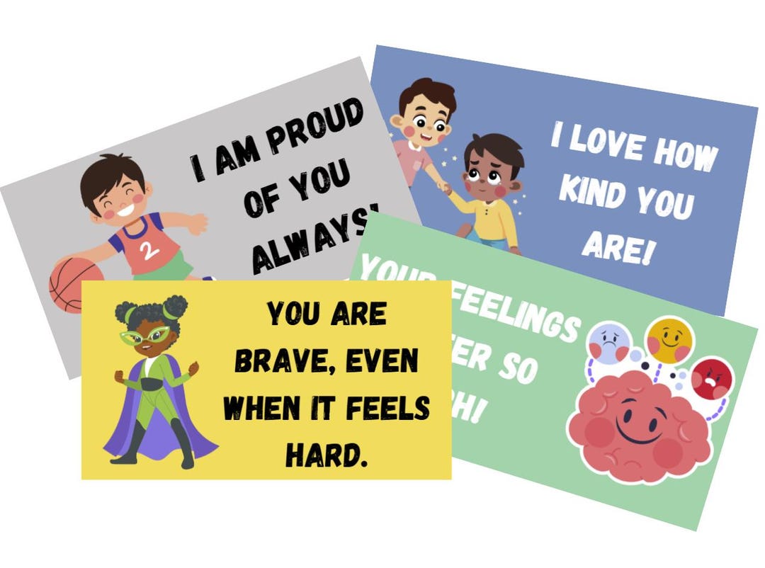 Printable Lunchbox Notes for Big Feelings | Encouragement Cards for ...