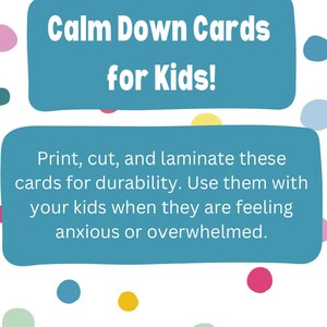 20 Calm Down Cards for Kids – Printable Coping Strategies for Anxiety ...
