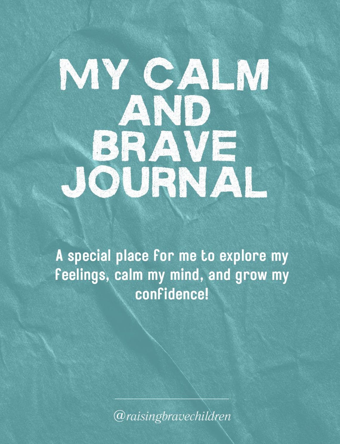Calm and Brave Printable Journal for Kids - Etsy