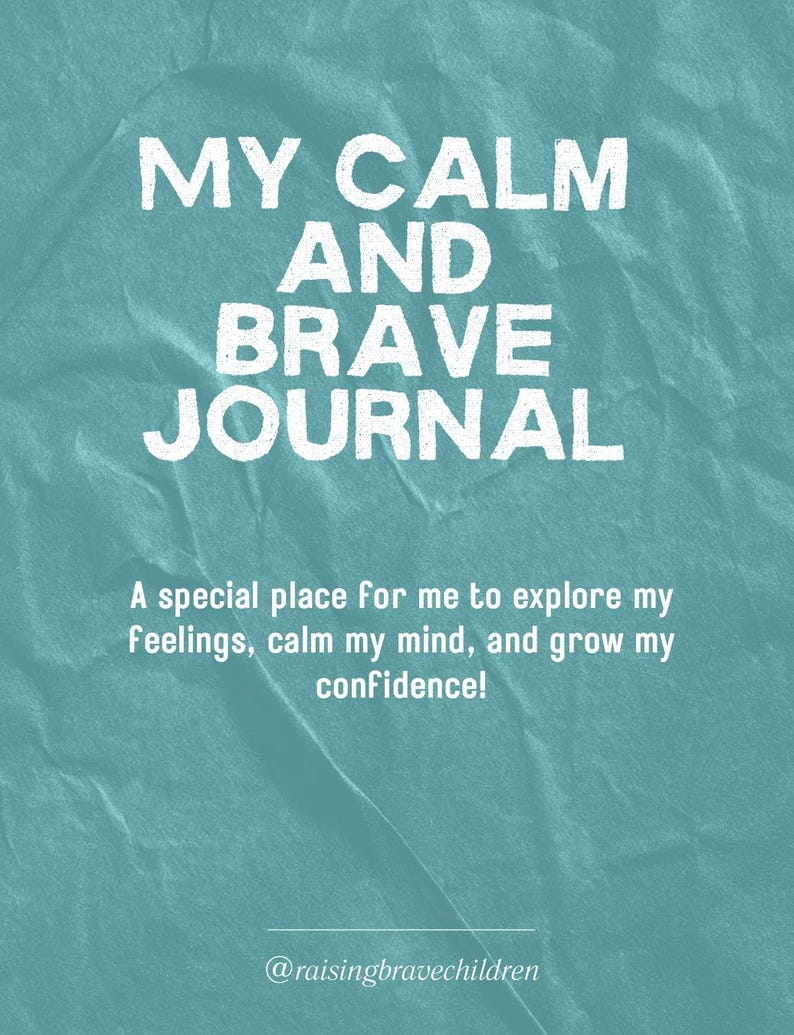 Calm and Brave Printable Journal for Kids - Etsy