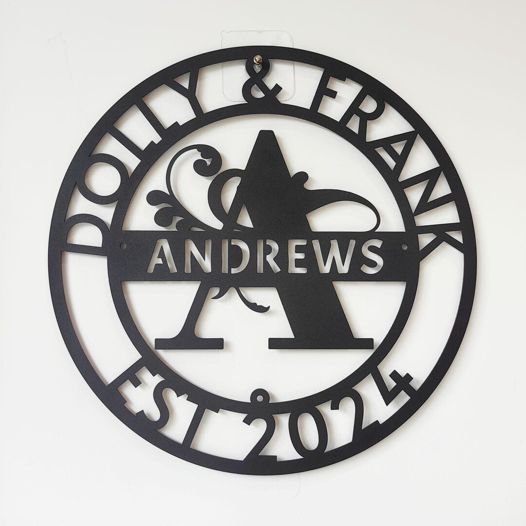 Personalized Name Sign, Monogram Sign, Custom Family Name, Last Name ...