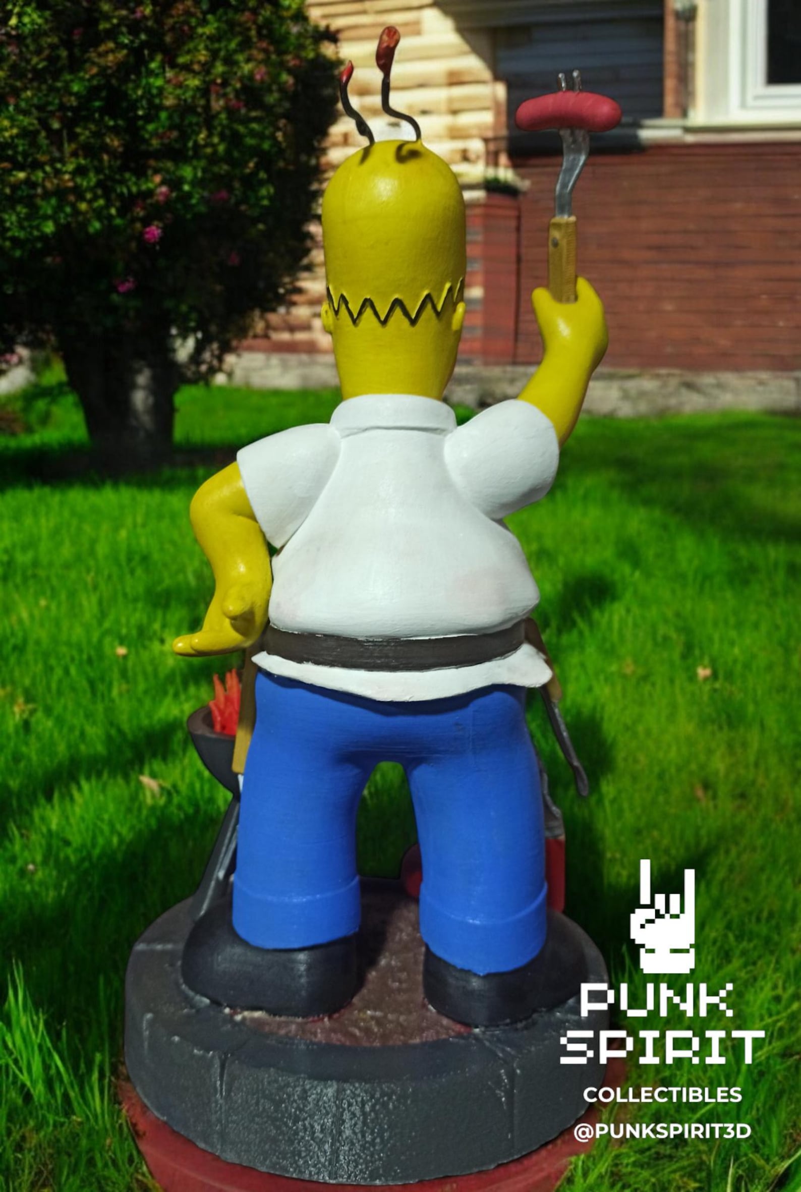 HOMER SIMPSON FIGURE Statue Barbecue - the Simpsons Figure - Hand ...