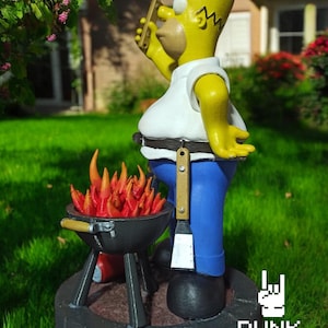 HOMER SIMPSON FIGURE Statue Barbecue - the Simpsons Figure - Hand ...