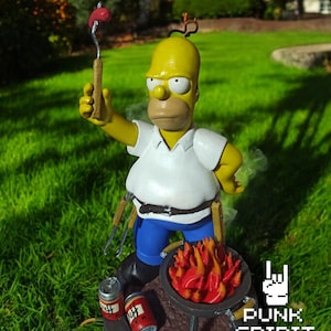 HOMER SIMPSON FIGURE Statue Barbecue - the Simpsons Figure - Hand ...
