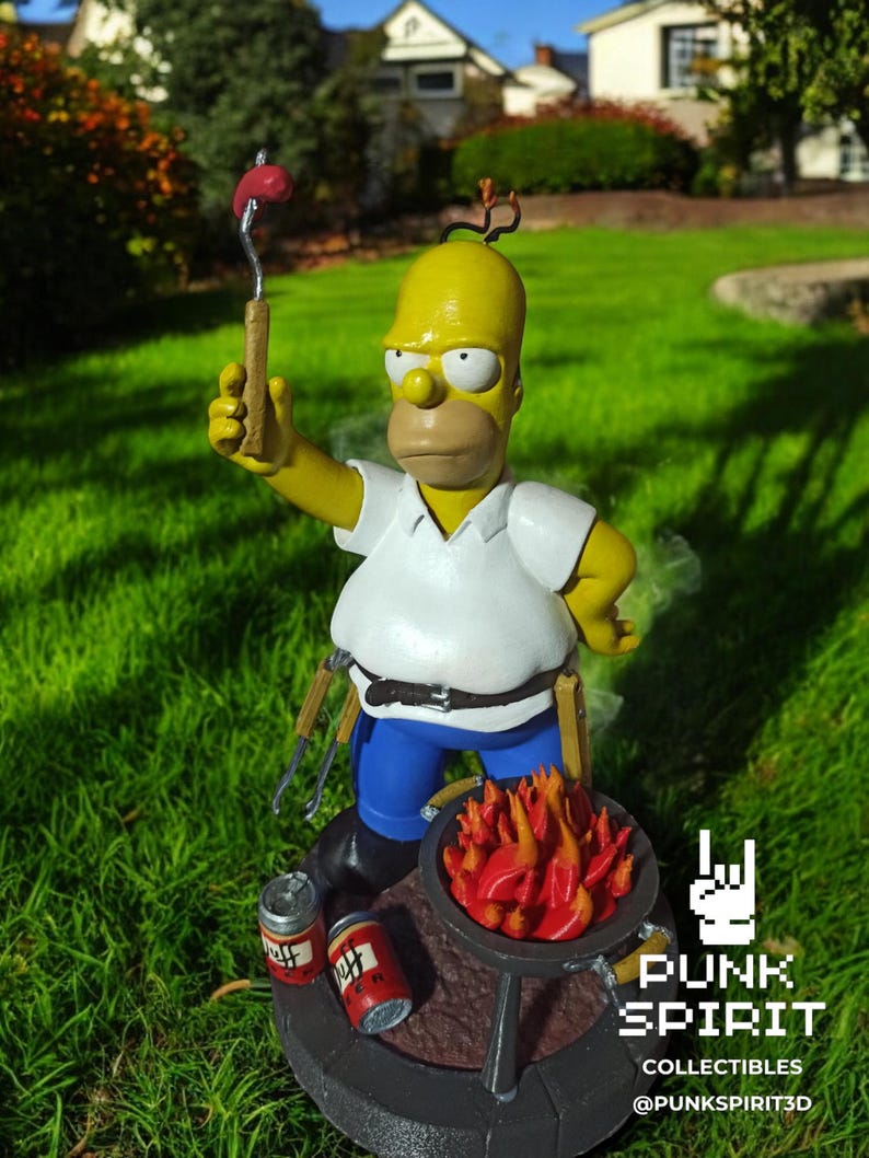HOMER SIMPSON FIGURE Statue Barbecue - the Simpsons Figure - Etsy