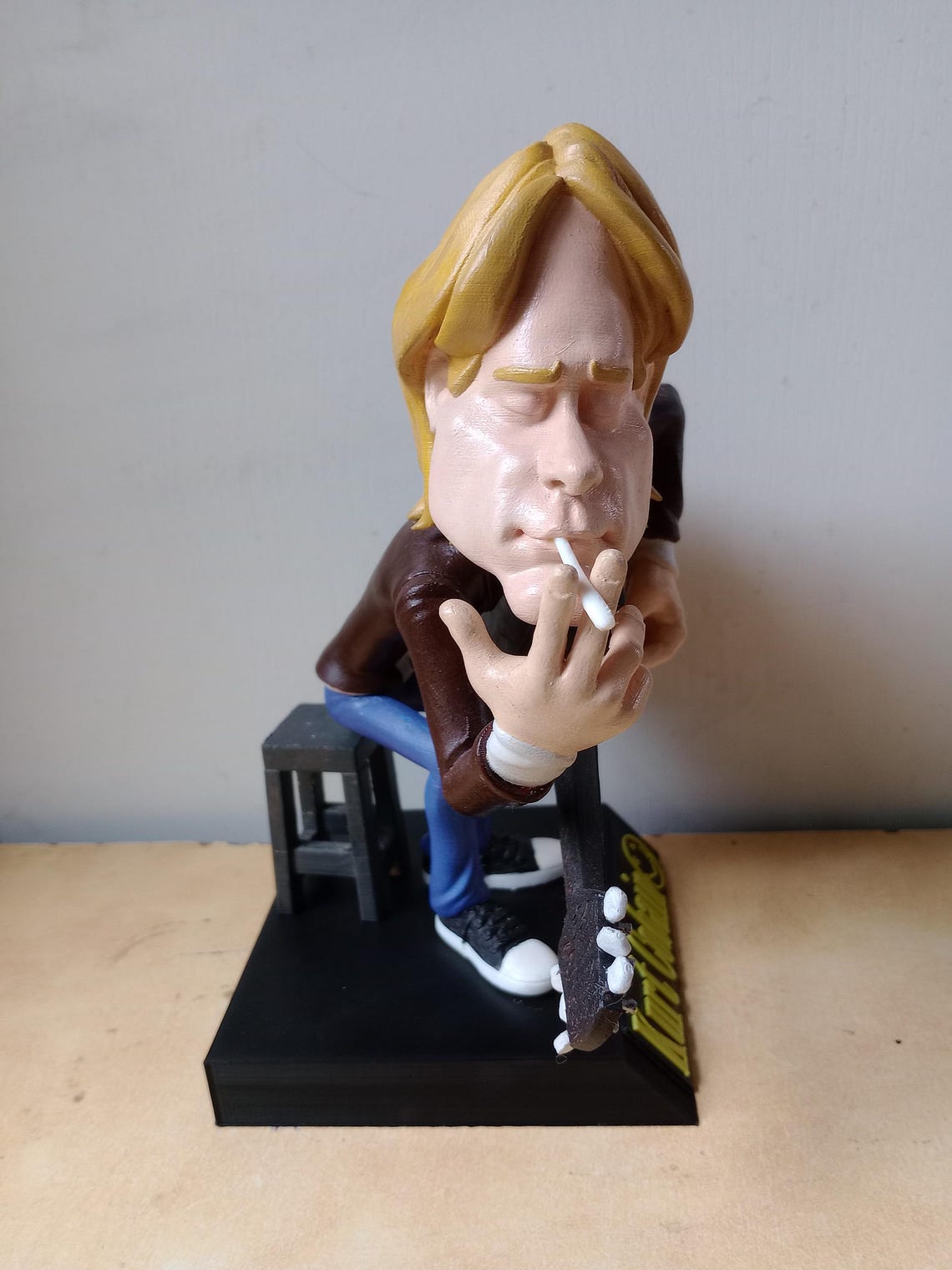 Kurt Cobain - Nirvana - Cartoon Figure - 3d Printed and Hand Painted ...