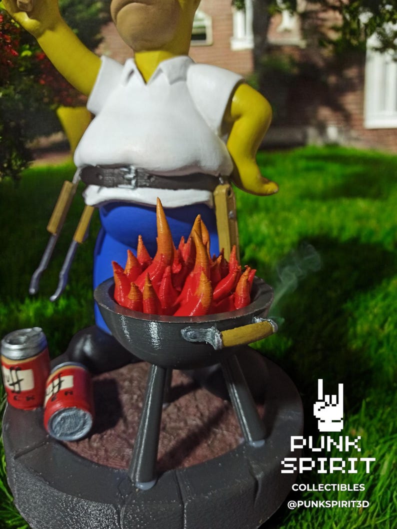 HOMER SIMPSON FIGURE Statue Barbecue - the Simpsons Figure - Etsy