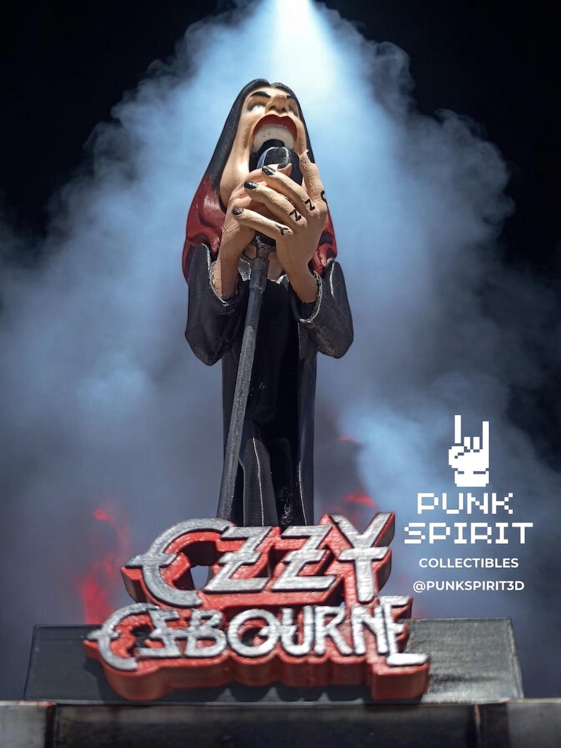 Figure Cartoon Ozzy Osbourne - Black Sabbath - Hand Painted Fan Art - Etsy