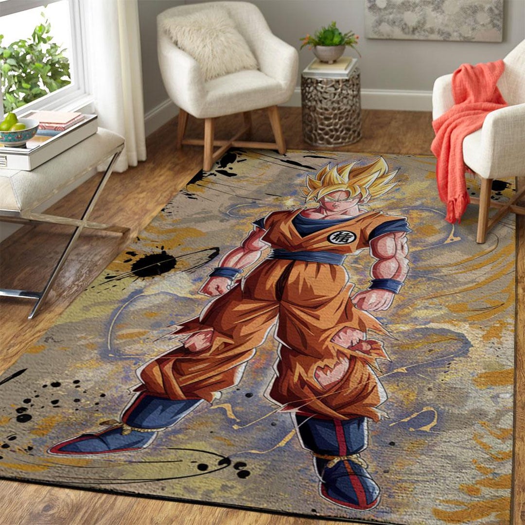Dragon Ball Rug, Anime Characters Rug, Anime Area Rug, DBZ Rug ...