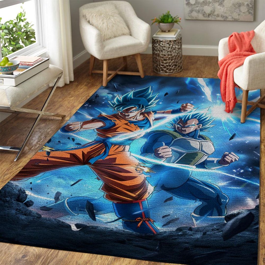 Dragon Ball Super Rug, Popular Anime Character Rug, Anime Rug, Playroom ...
