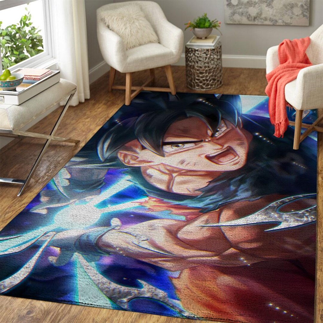 Dragon Ball Rug, Anime Characters SSJ Blue Rug, Anime Rug, DBZ Rug ...