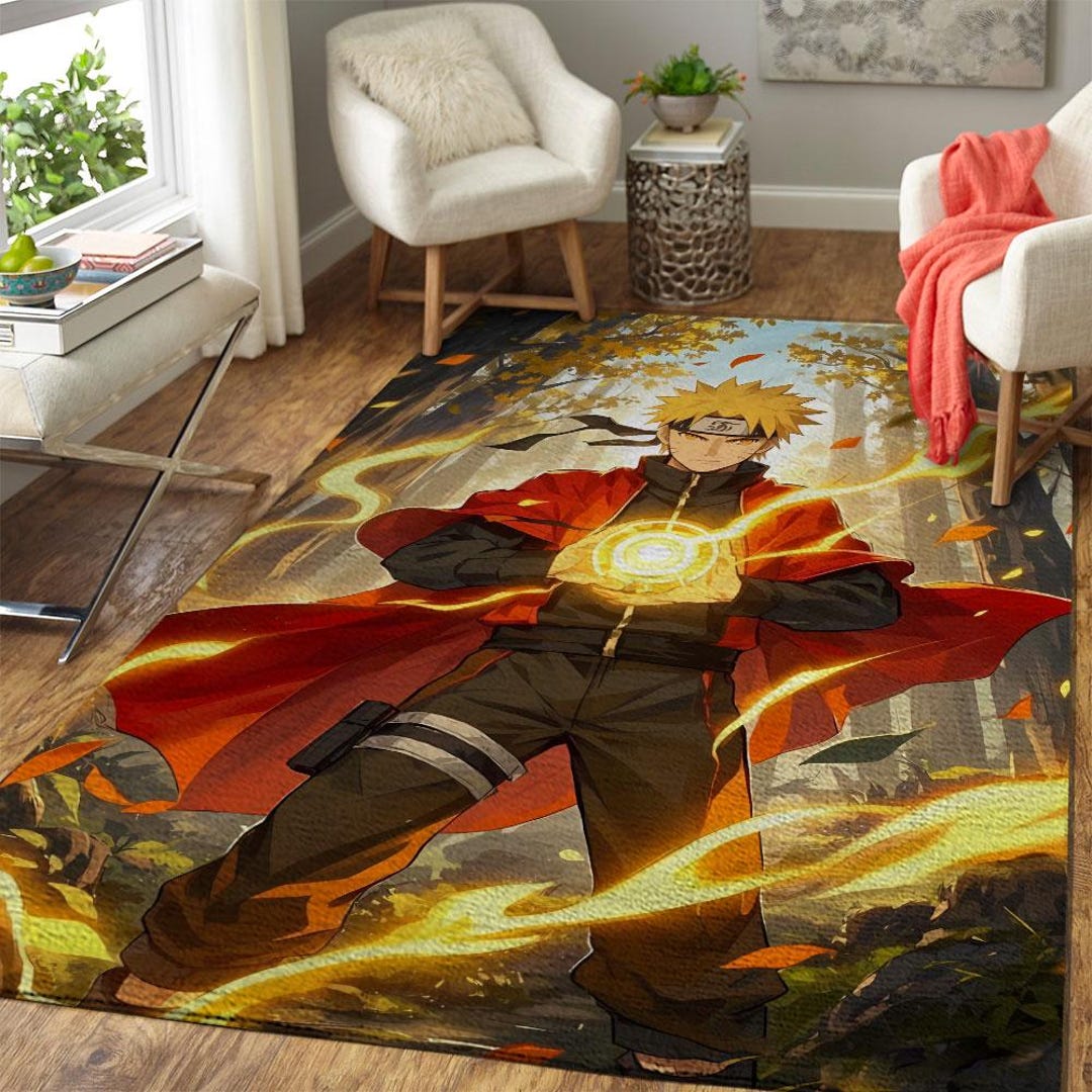 Anime Characters Power Rug, Ninja Anime Rug, Anime Area Rug, Japanese ...
