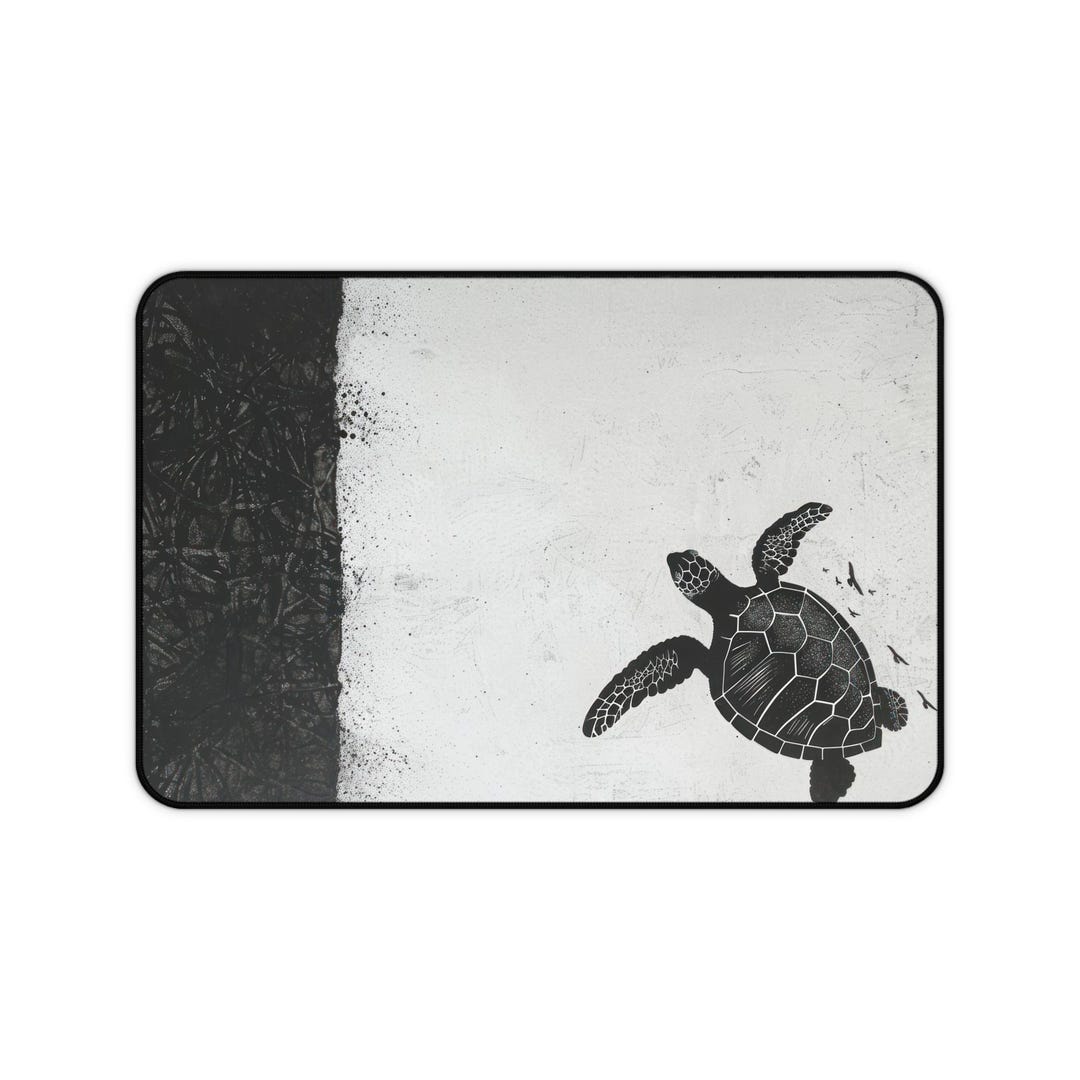 Ocean-inspired Sea Turtle Desk Mat, Artistic Workspace Decor, Perfect ...