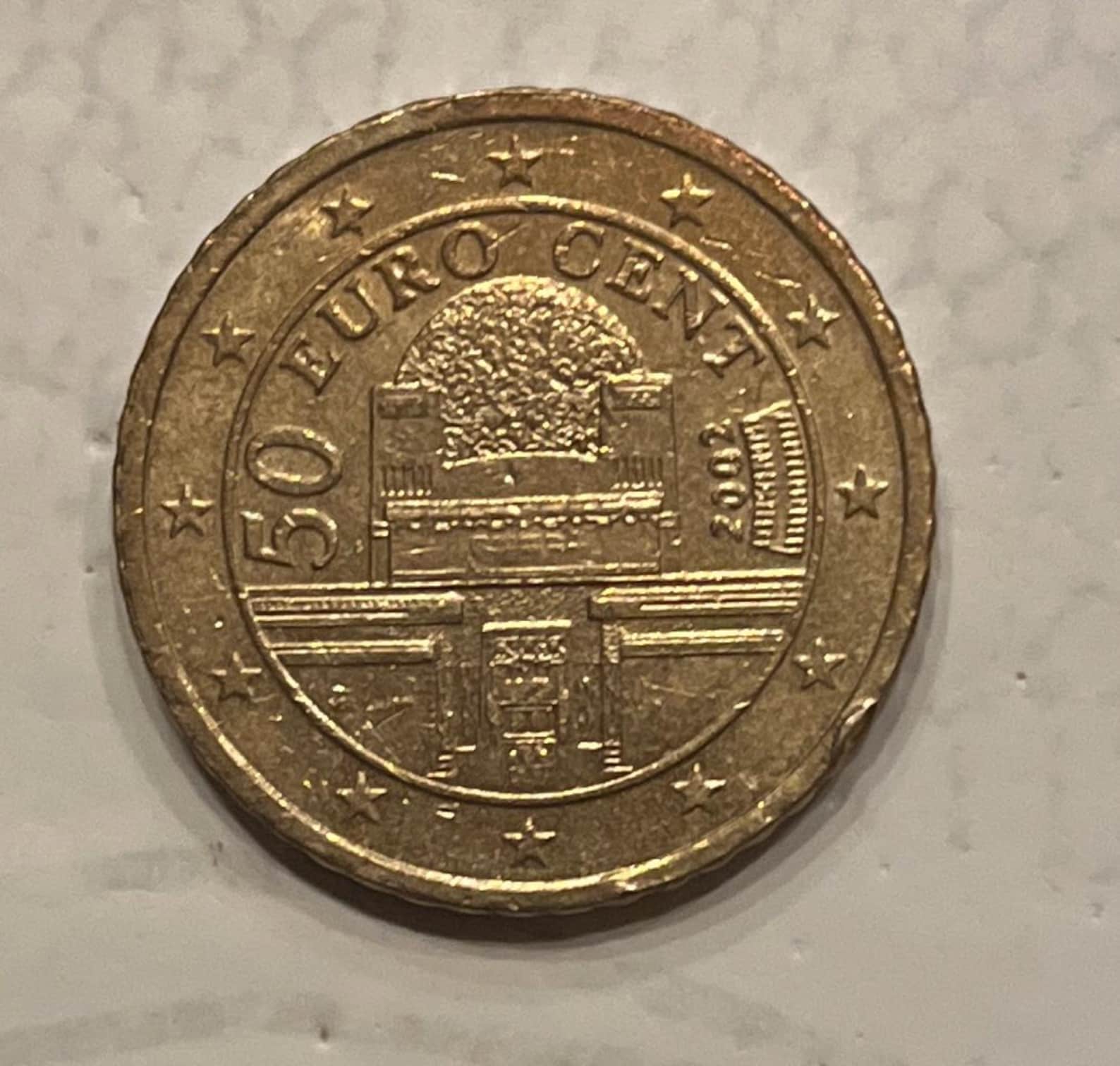 Rare 50 Eurocent Coin From Austria - Etsy