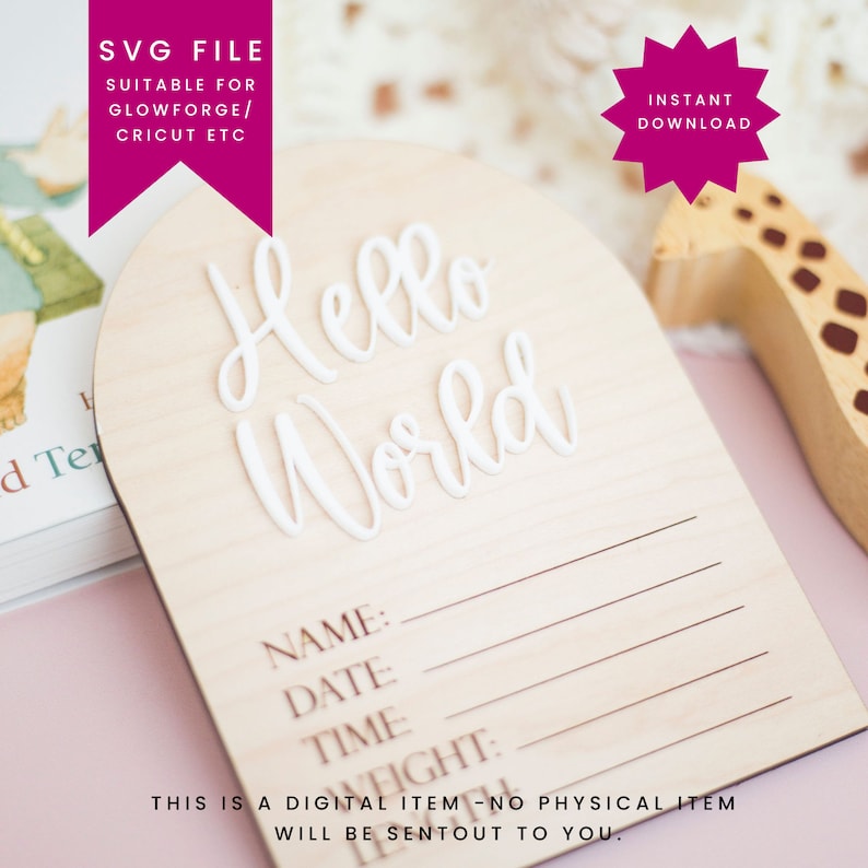 Birth Stats Svg - Birth Announcement - Baby Stats Sign - Baby Birth ...