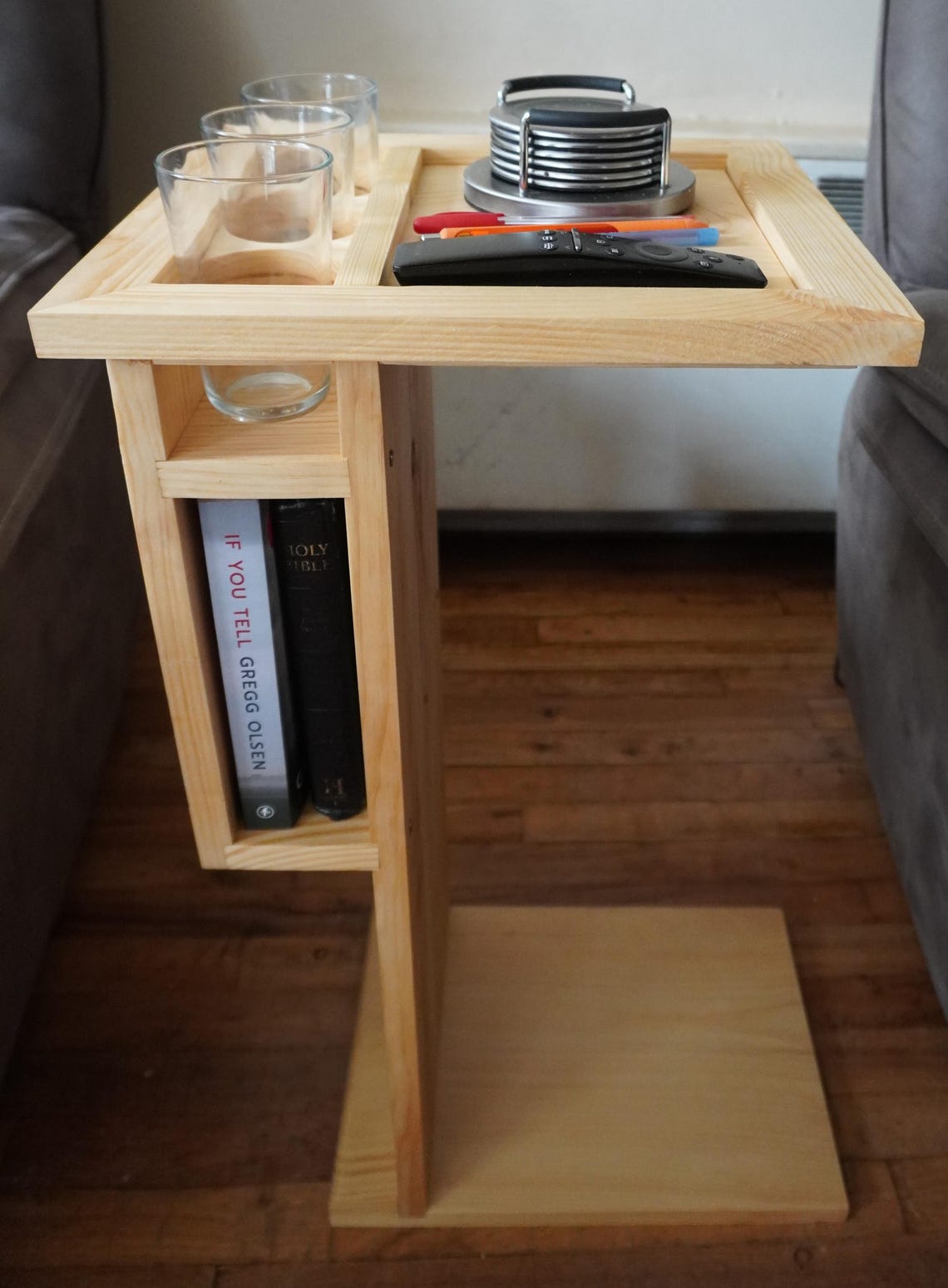 CUSTOM Premium Couch Arm Organizer – Sofa Armrest Caddy, Armchair ...