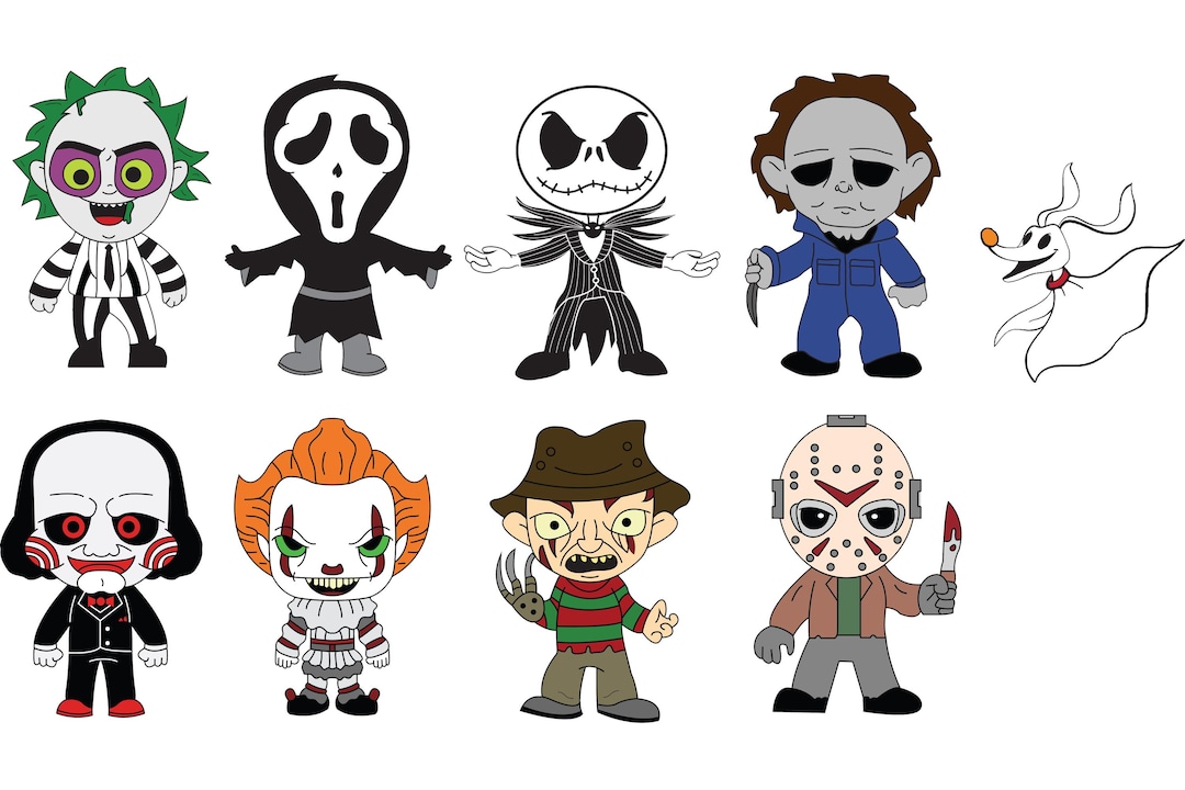 Hand-painted Halloween Character Cutouts Spooky Yard Decorations ...