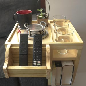 Premium Couch Arm Organizer – Sofa Armrest Caddy, Armchair Storage ...