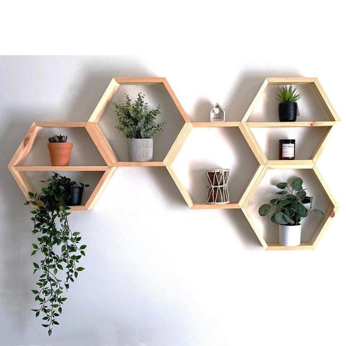 Geometric Hexagonal Wall Shelving - Unique Honeycomb Design for Modern ...