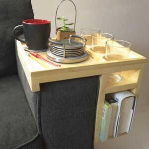 Premium Couch Arm Organizer – Sofa Armrest Caddy, Armchair Storage ...