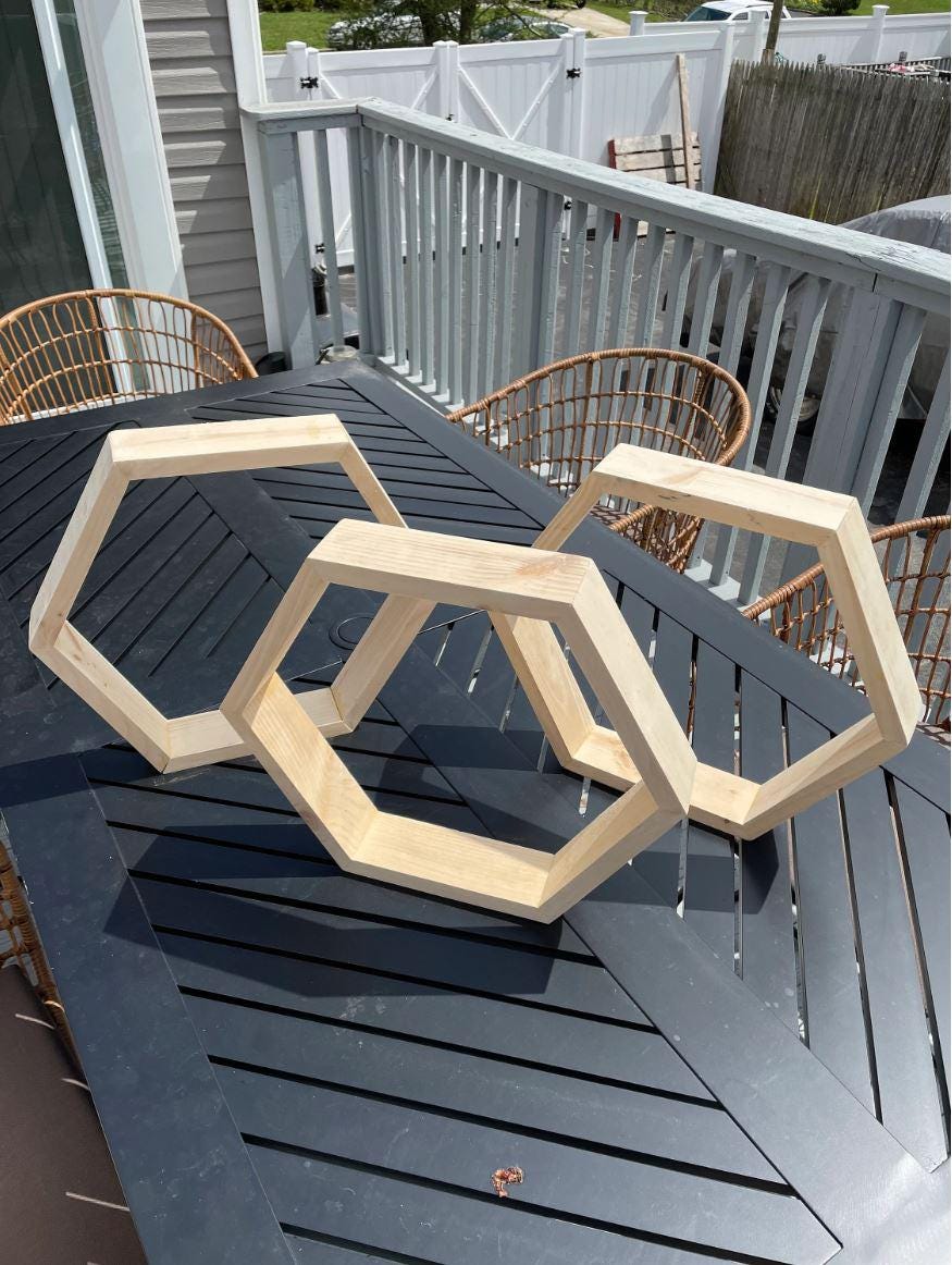Geometric Hexagonal Wall Shelving - Unique Honeycomb Design for Modern ...