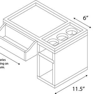 Premium Couch Arm Organizer – Sofa Armrest Caddy, Armchair Storage ...
