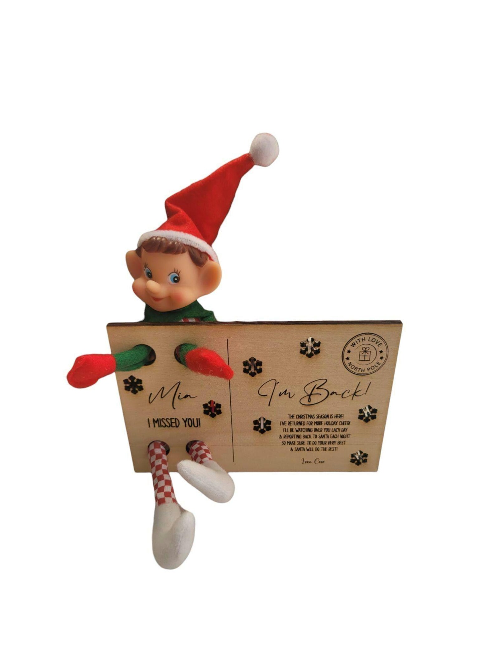 Elf Postcard, Elf Welcome, Elf Ideas, Christmas Elf Card, Elf Mail ...