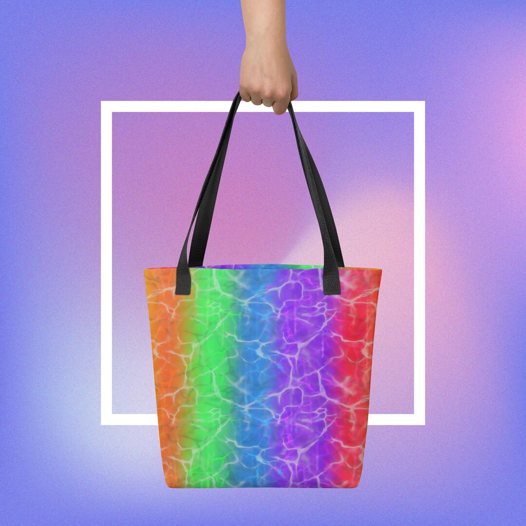 Rainbow H2O Tote Bag, Bright Activewear, Colorful Swimming Accessory ...