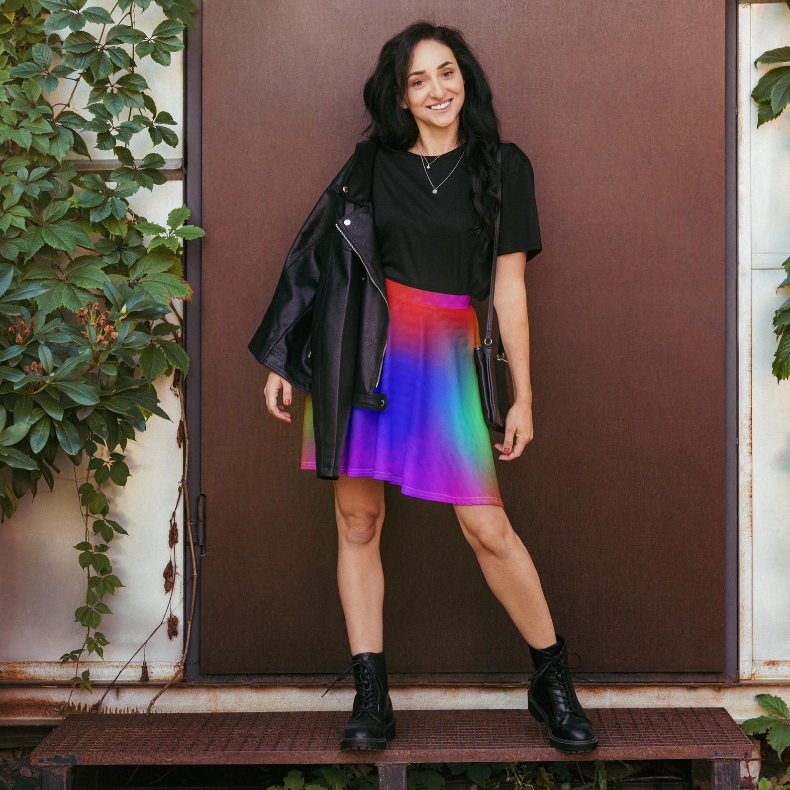 Rainbow Blur Skater Skirt, Funky Kawaii Style, Alternative Vibes, LGBTQ ...
