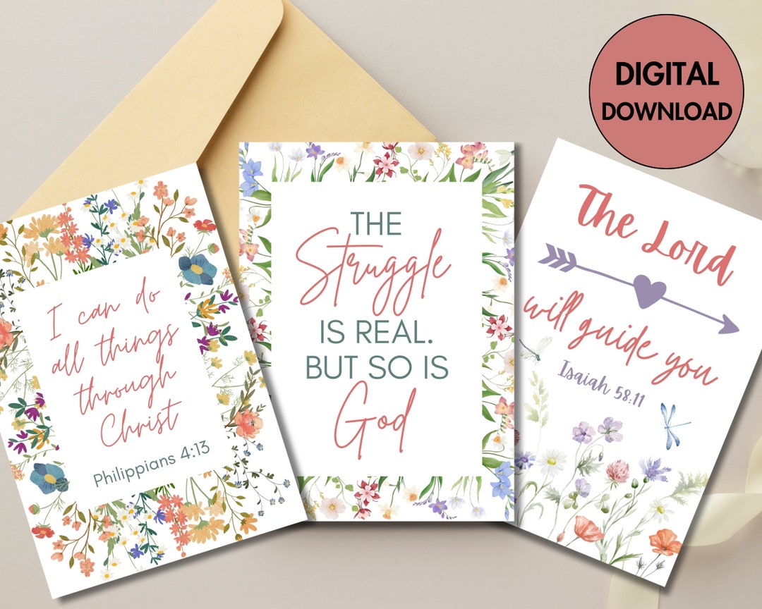 Inspirational Quotes and Bible Verses With Floral Boarder, Buddle 3 ...